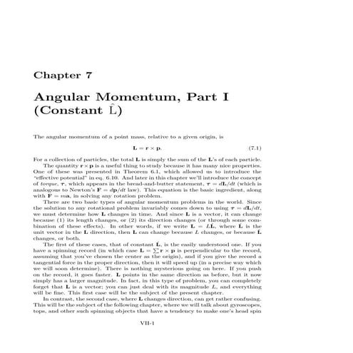Ch7 angular momentum | PDF
