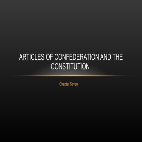 The Articles Of Confederation | PPT