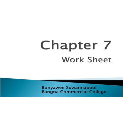 Ch7 Work Sheet | PDF