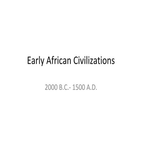 Ch 7 early african | PPT