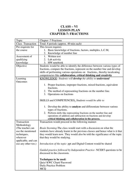 Ch 8 decimals lesson plan | PDF | Educational Assessment | Education
