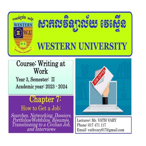 CH 7 How to Get a Job: Searches, Dossiers, and Portfolios_Resumes ...