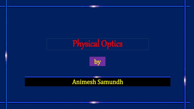 Class 12th Physics wave optics ppt | PPT