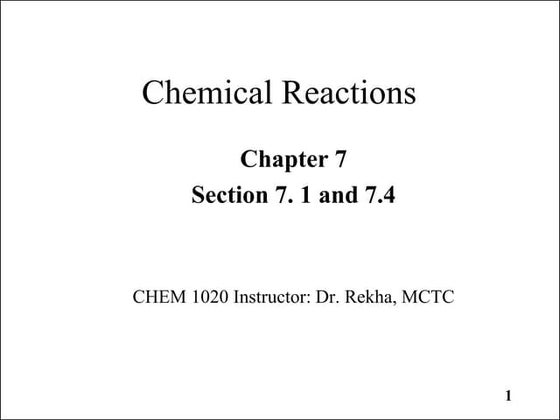 Balancing chemical equation | PPT