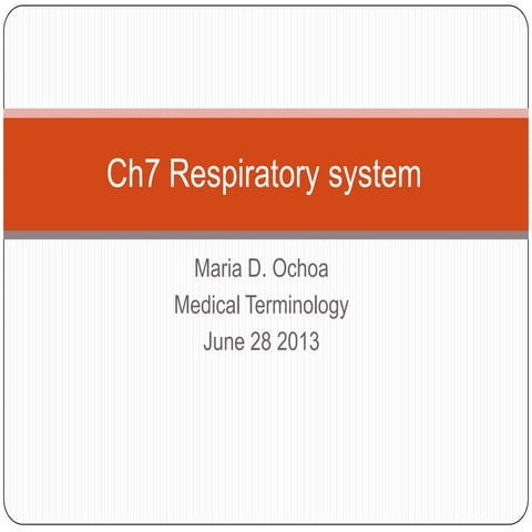Ch 7 Respiratory System Drugs | PPTX
