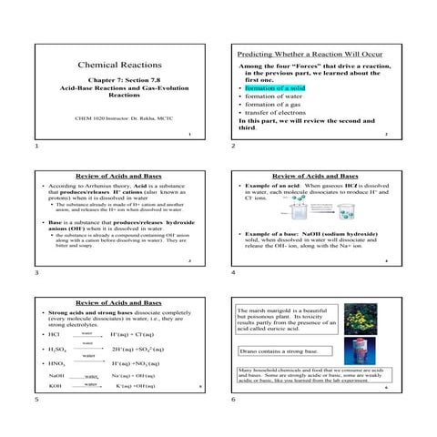 Acid Reactions with Metals and Carbonates Lesson Presentation in Red ...
