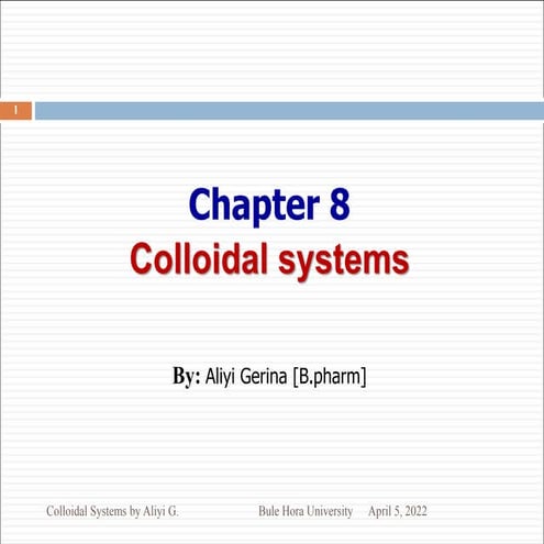 Ch8. colloids system | PPT