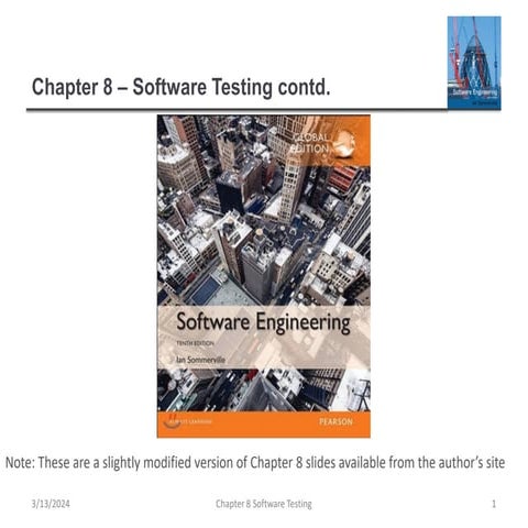 Ch8b_Testing.pdf - software testing course | PDF