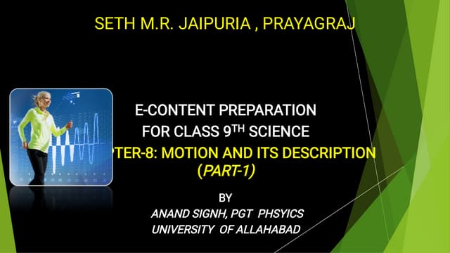 Motion Class 9 | PPTX