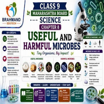 Ch 8. Useful and Harmful Microbes| Science| Class 9 | Maharashtra State ...