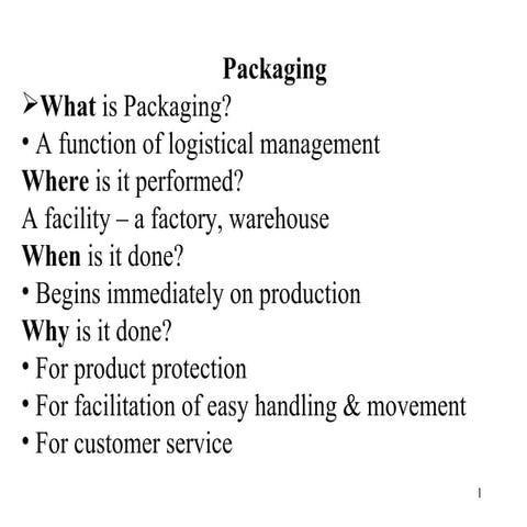 Ch 9 packaging | PPT