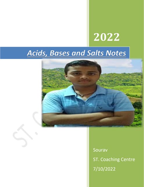 Salts class 10 | PDF