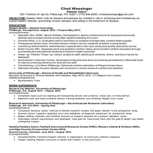 Chad Wessinger Resume (March 2017) | DOCX