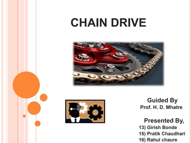 Chain Drive Ppt Types Working Principle Pptpptx Ppt