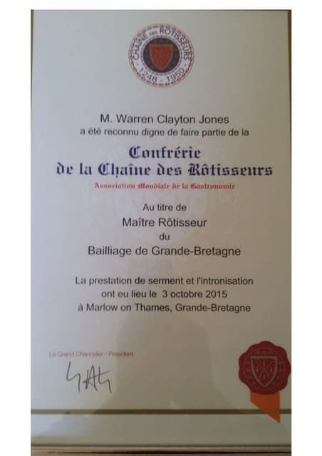 Warren Jones Executive Chef | PDF