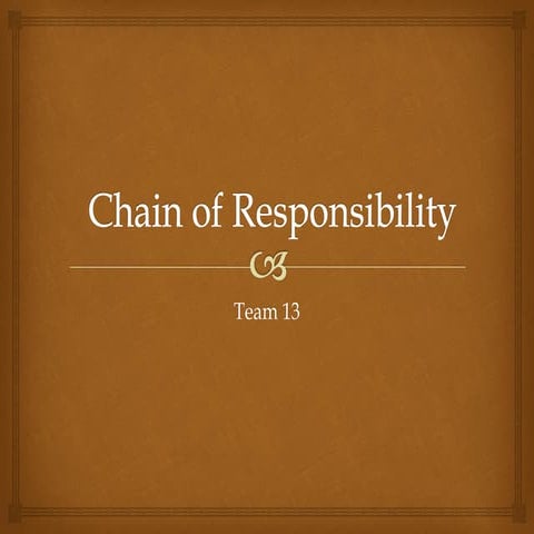 Chain of responsibility | PDF | Programming Languages | Computing