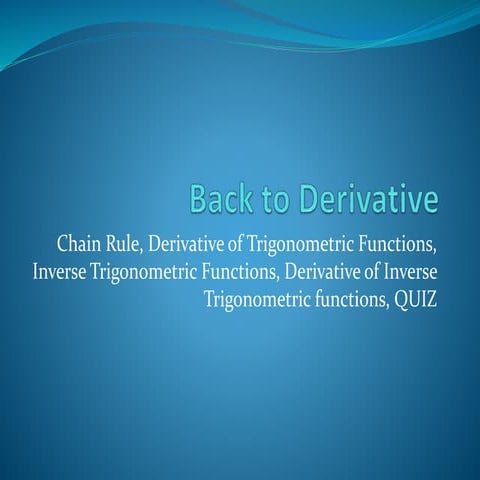 Chain rule & trigonometric functions | PPTX