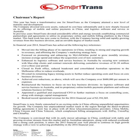 Chairmans report 14 | PDF