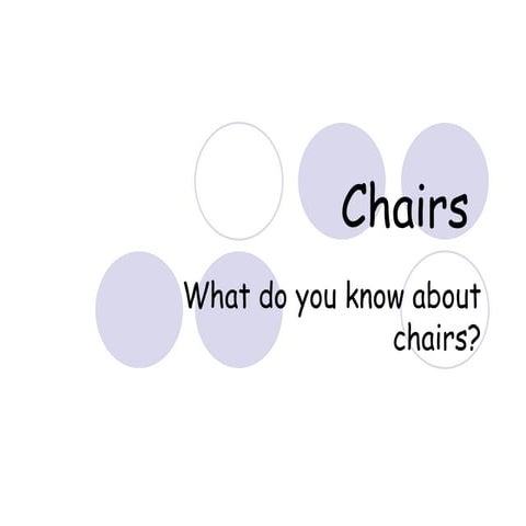Chairs Design Presentation | PPT