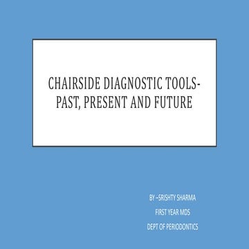chairside diagnostic aid for diagnosing periodontitis | PPTX