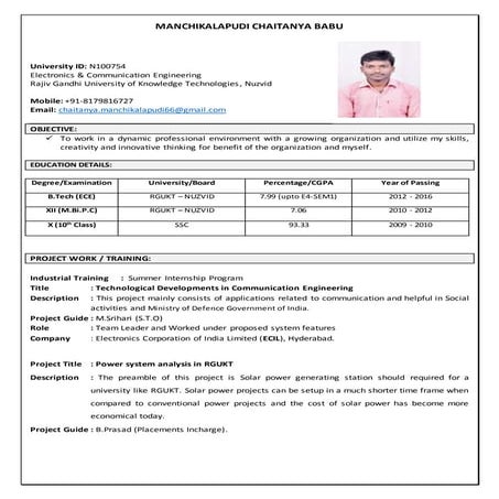 Chaitanya _ Resume | DOCX