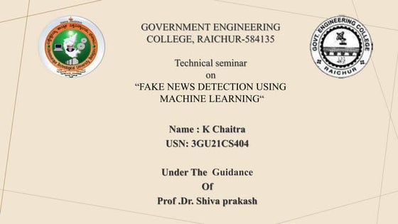 Fake News Detection Using Machine Learning Algorithm Ppt