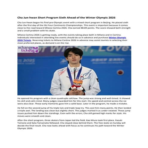 Cha Jun-hwan Short Program Sixth Ahead of the Winter Olympic 2026.pdf