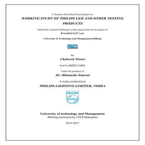 Chakresh Tiwari Philips report | PDF