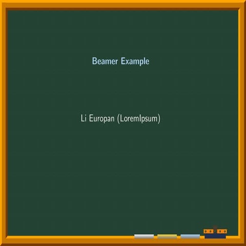 Chalkboard Beamer | PDF