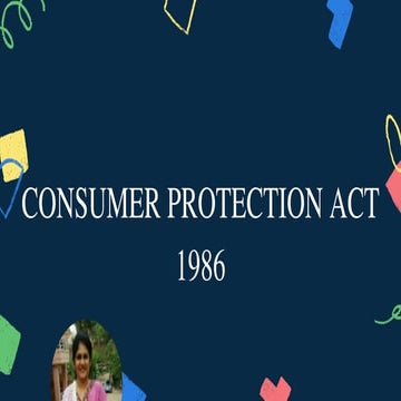 Consumer Protection Act 1986 - how the consumers can be protected ...