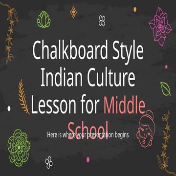 Chalkboard Style Indian Culture Lesson for Middle School by Slidesgo.pptx
