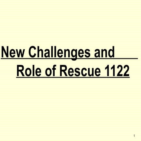 Challenges for rescue 1122 | PPT