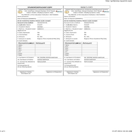 Challan gstfps | PDF
