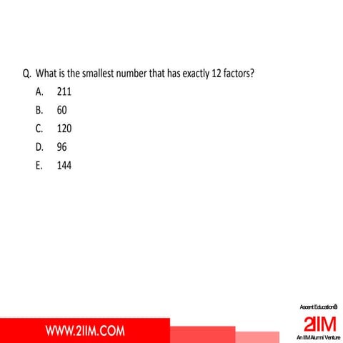 CAT: Solutions to number theory 3 questions | PPT