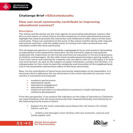 Challenge Brief #exiteducatiu eng | PDF