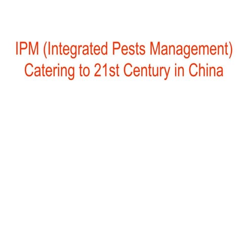 [Challenge:Future] PEST MANAGEMENT. | PPT