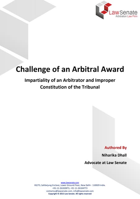 Enforcement of Arbitral Award