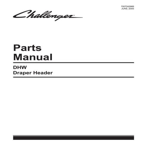Challenger dhw draper header parts manual | PDF