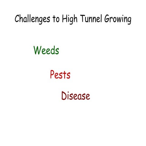 Challenges To High Tunnel Growing | PPT