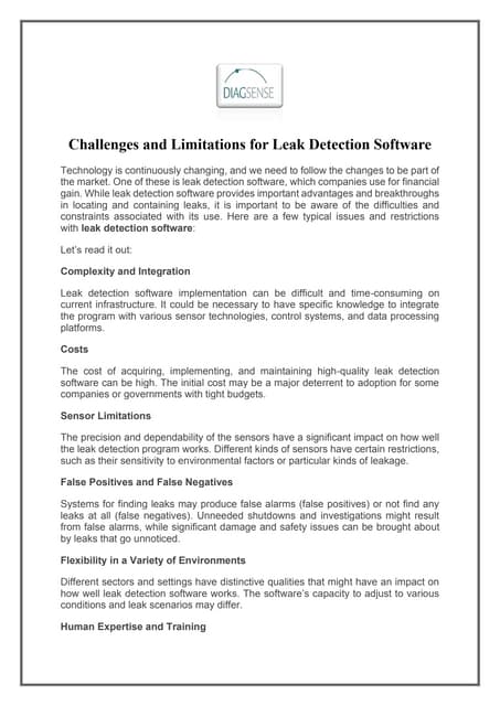 Common Problems Leak Detection Software Can Solve Pdf 3421