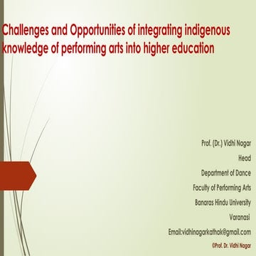Challenges and Opportunities of integrating indigenous knowledge of ...