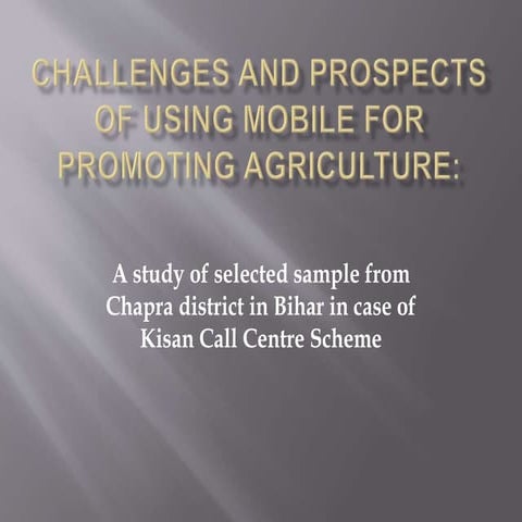 Kisan Call Center | PPTX