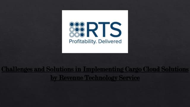 Challenges And Solutions In Implementing Cargo Cloud Solutions 1 Pdf
