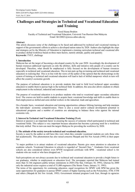 The History of TVET | PDF