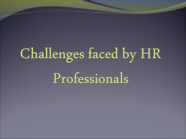 Context of hrm and challenges | PPTX