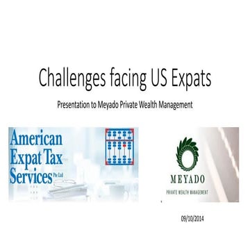 Challenges facing U.S. expats -Meyado | PPT