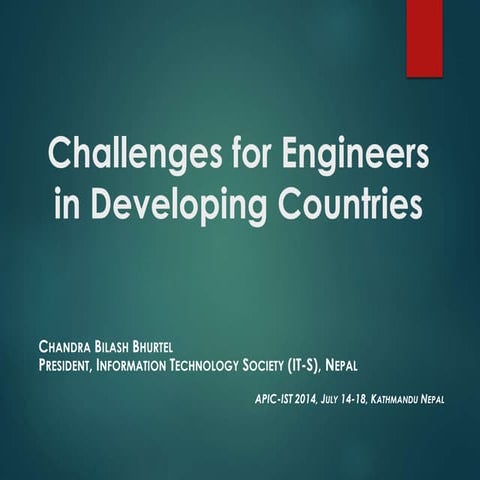 Challenges for engineers in developing countries | PPTX