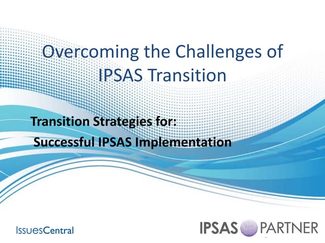 Introduction to IPSAS and conceptual framework | PPTX