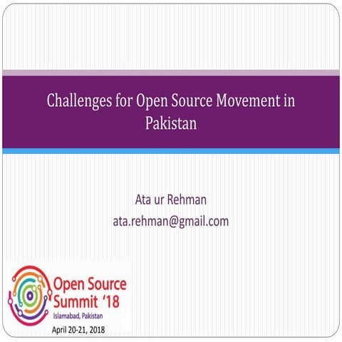 Challenges for Open Source Movement in Libraries of Pakistan | PPT