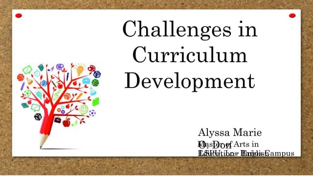 Challenges to Curriculum Planning | PPTX